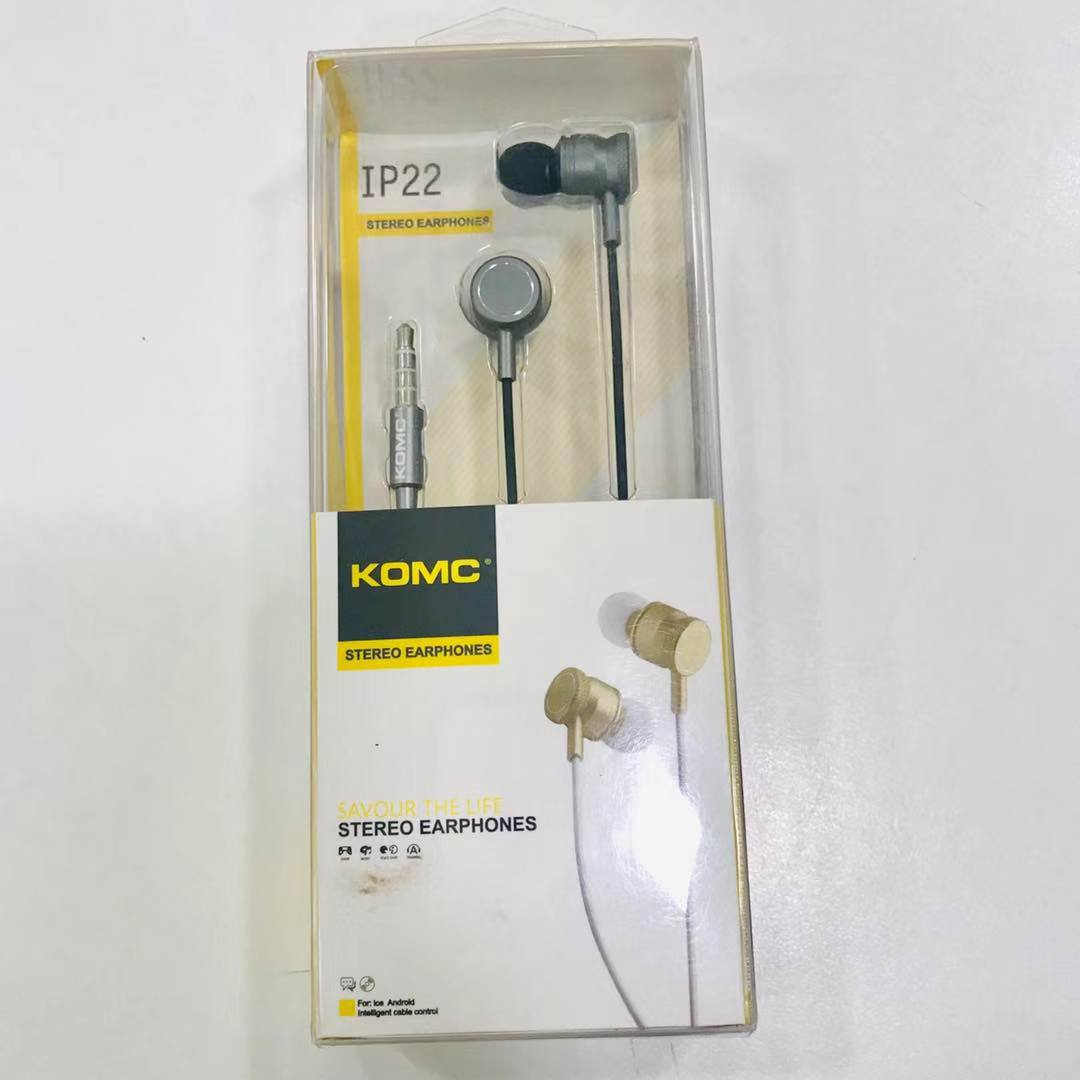 Komc IP22 Stereo Earphones- Baifo.me